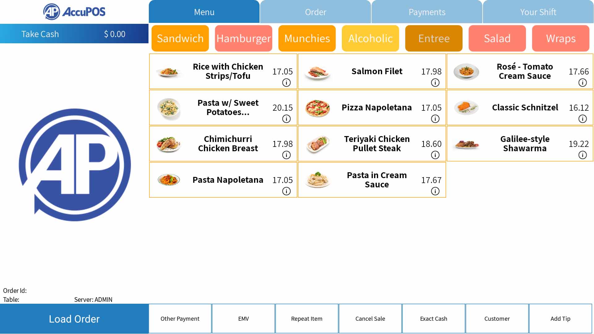 Food Service General Demo — AccuPOS Point of Sale